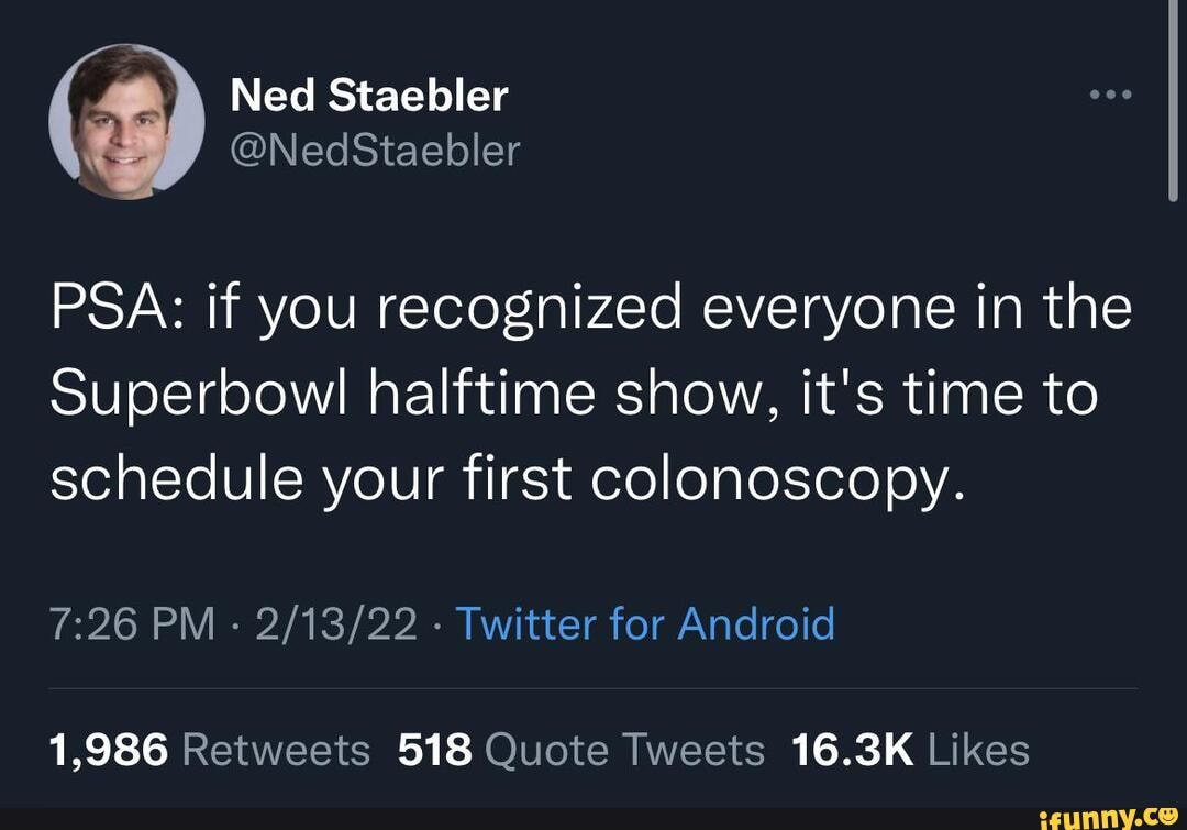 @NedStaebler Ned Staebler PSA: if you recognized everyone in the ...