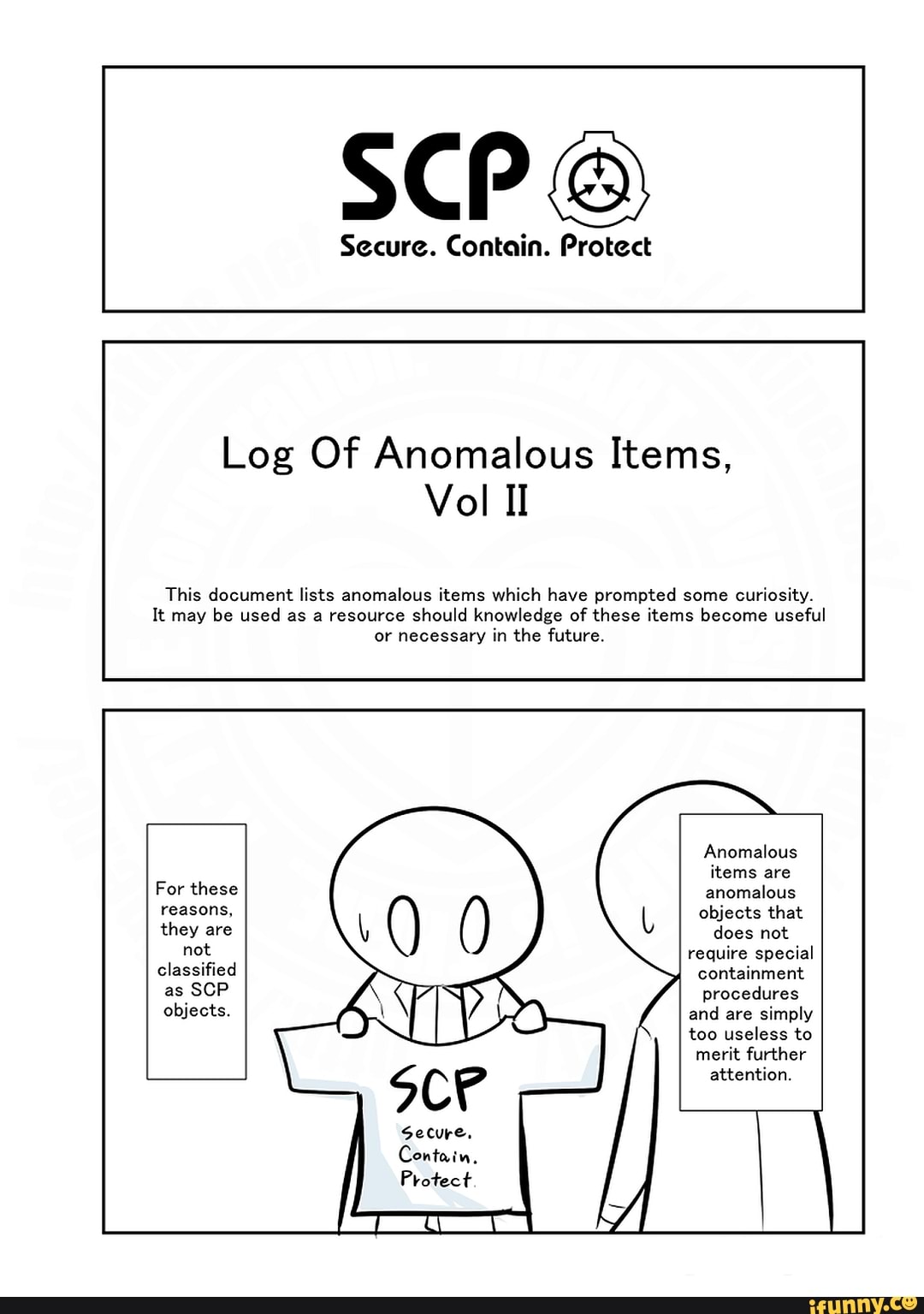 SCP Secure. Contain. Protect Log Of Anomalous Items, Vol II This ...