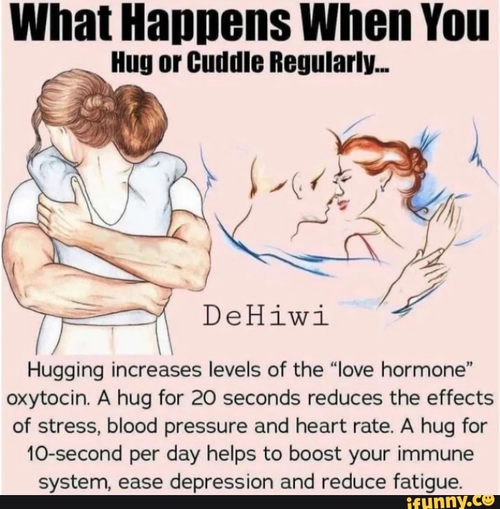 What Happens When You Hug or Cuddle Regularly... le Hugging increases levels of the "love ...