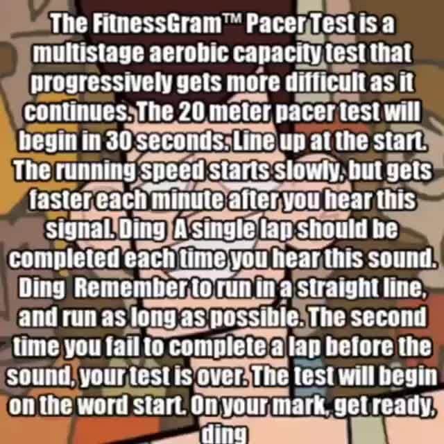 The FitnessGram Pacerjrest is multistage aerobic capacity, test that ...