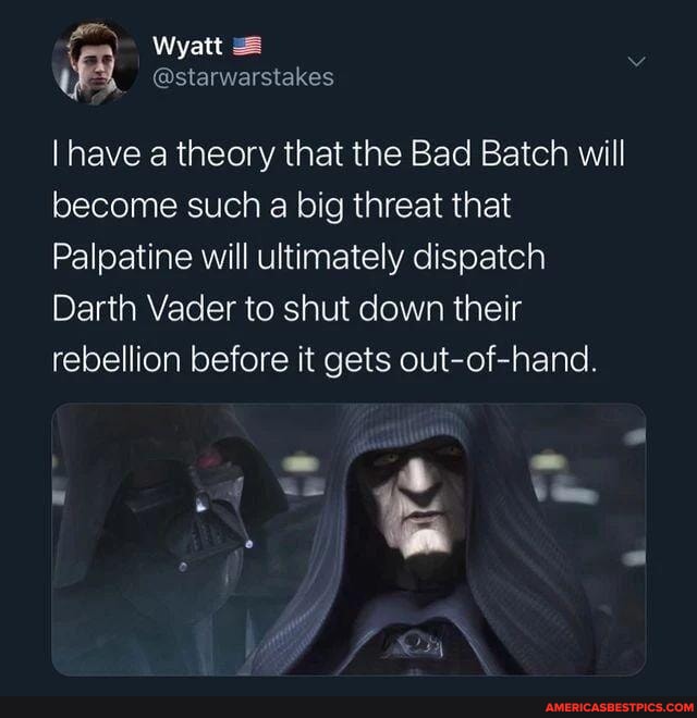 We could be seeing Darth Vader in The Bad Batch After all they have the character model Why put ...