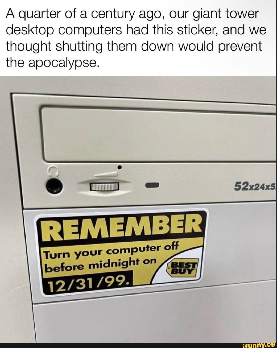 A quarter of a century ago, our giant tower desktop computers had this ...