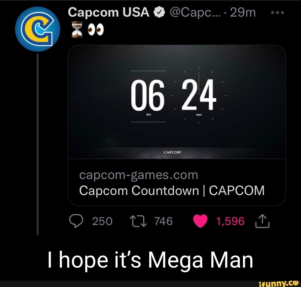 Capcom USA @Capc... - 99 24 Capcom Countdown I CAPCOM 20 Tl 1596 I hope ...