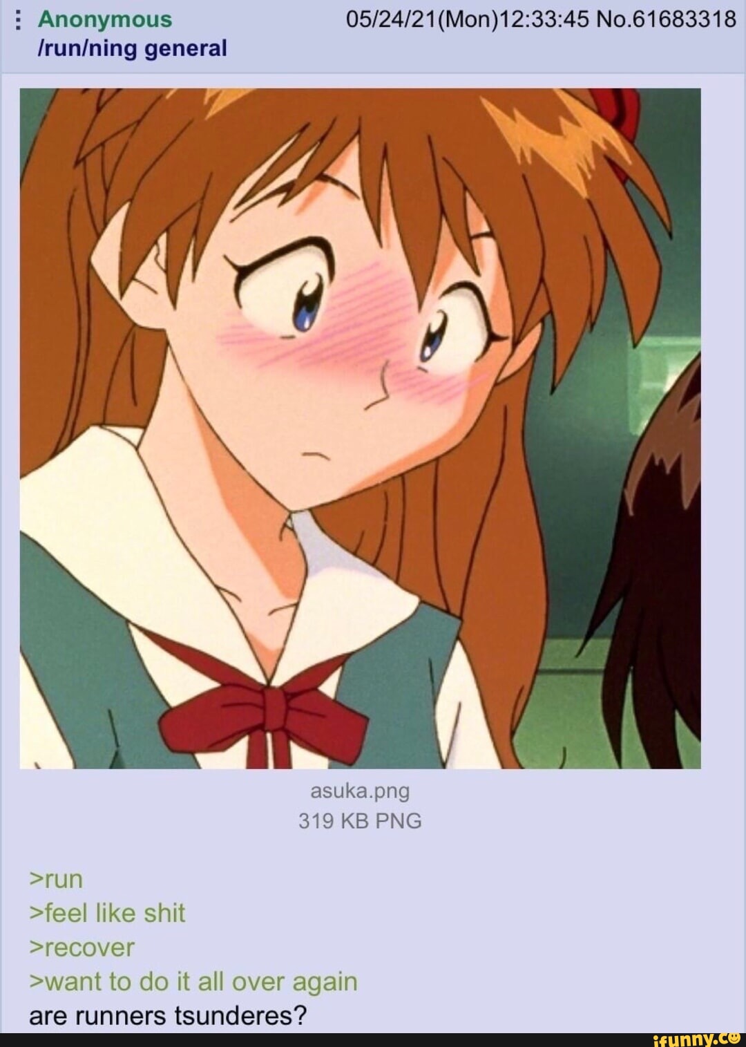 : Anonymous No.61683318 general asuka.png 319 KB PNG >run >feel like ...