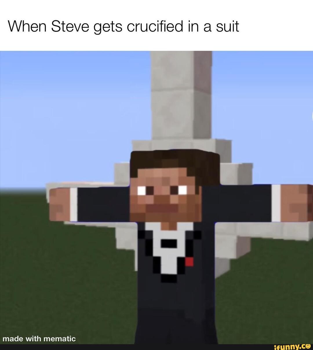 When Steve gets crucified in a suit - iFunny