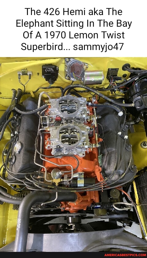 The 426 Hemi aka The Elephant Sitting In The Bay Of A 1970 Lemon Twist ...