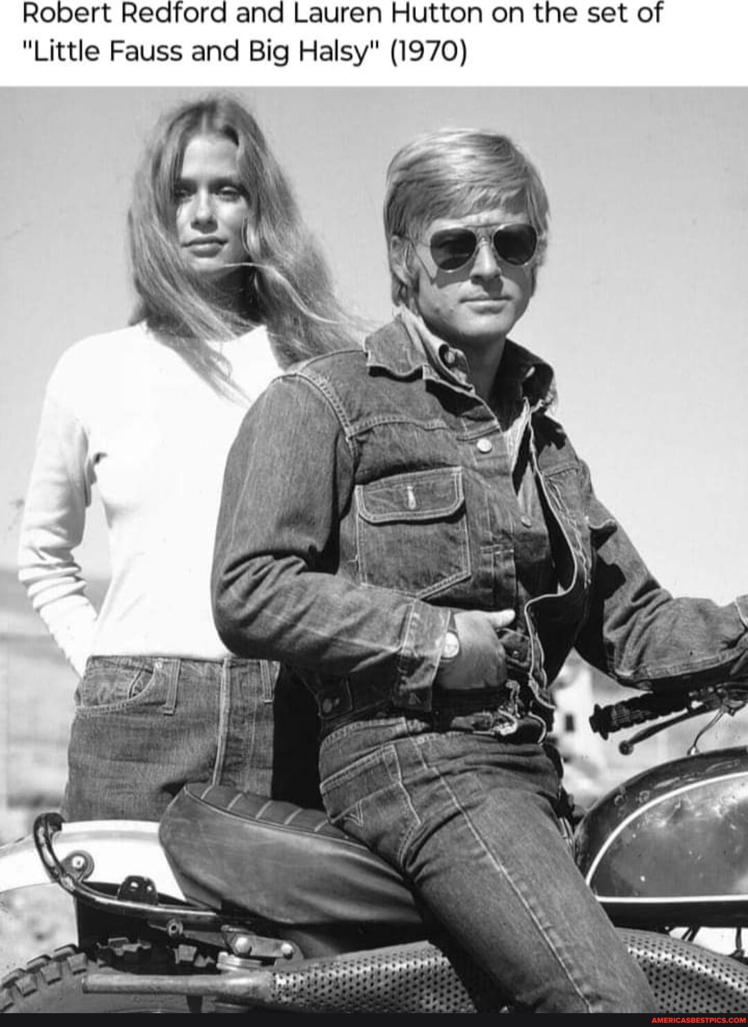Robert Redford and Lauren Hutton on the set of "Little Fauss and Big ...