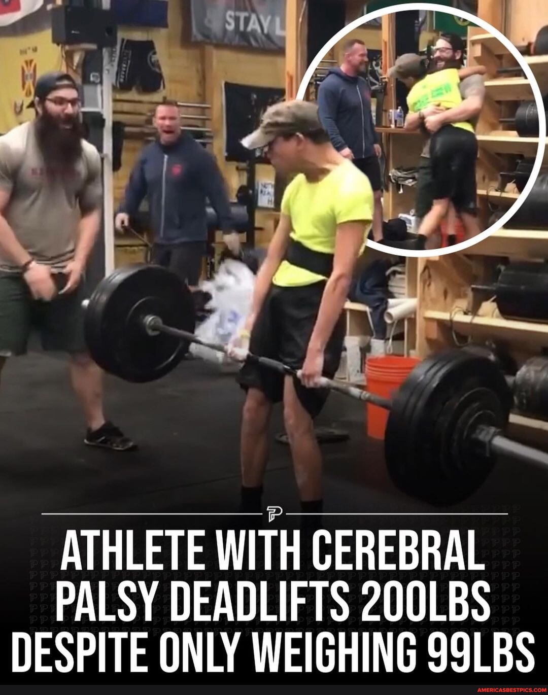 Swipe to see inspiring footage of a pound athlete with cerebral palsy ...