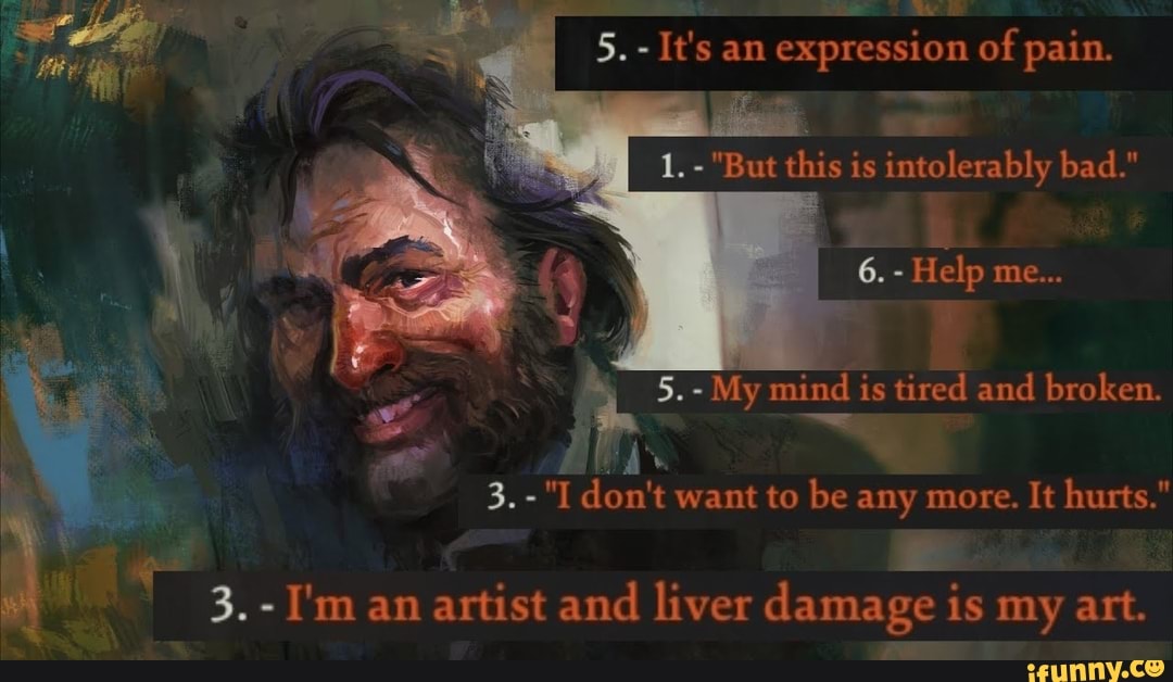 5. - It's an expression of pain. But ut this bad.' Telp me... 5.- My ...