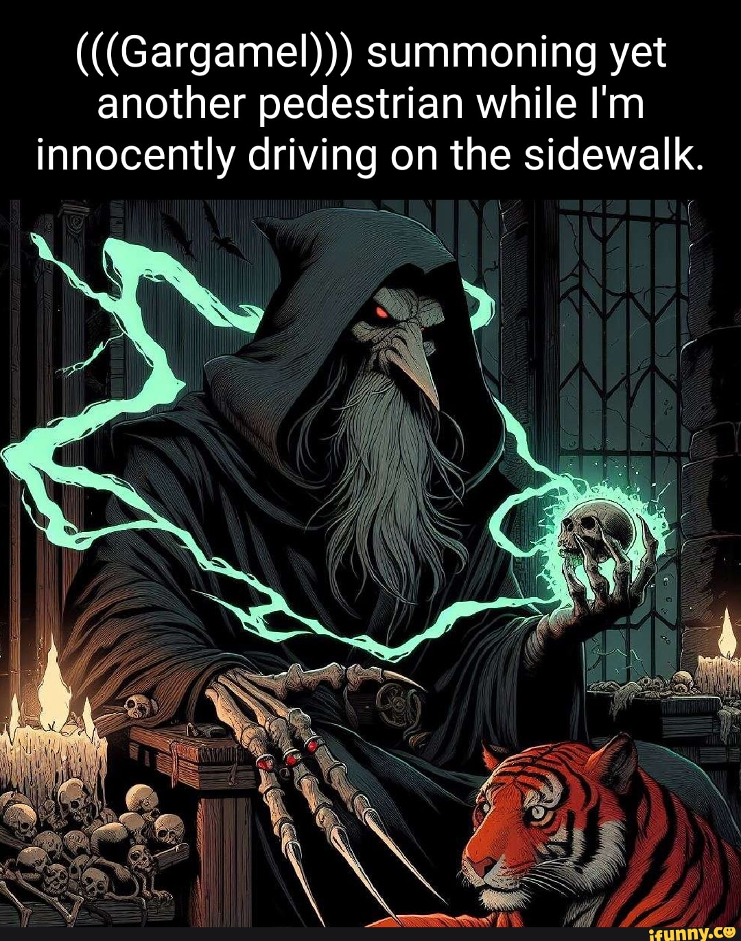 (((Gargamel))) summoning yet another pedestrian while I'm innocently ...