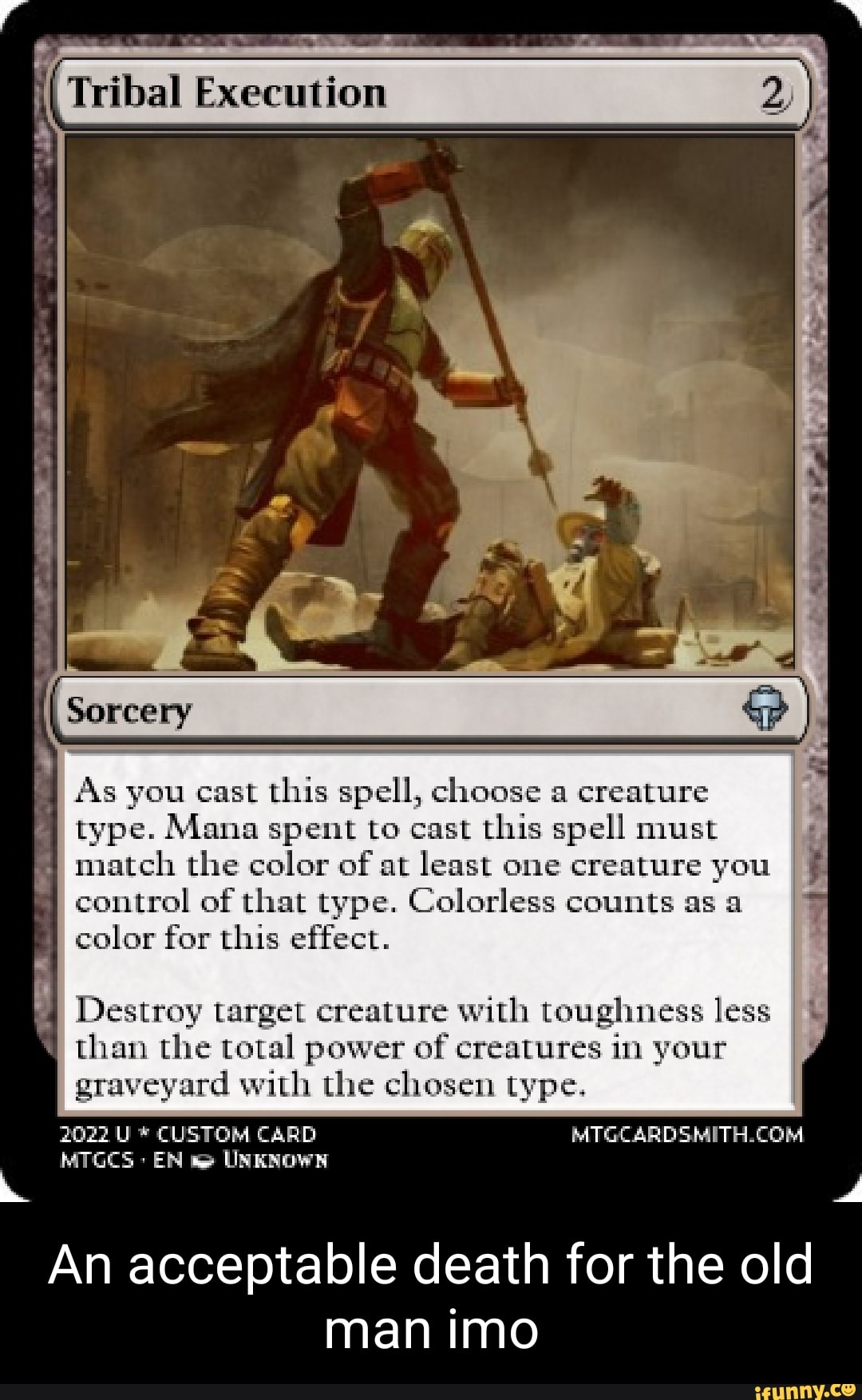 Execution As you cast this spell, choose a creature type. Mama spent to ...