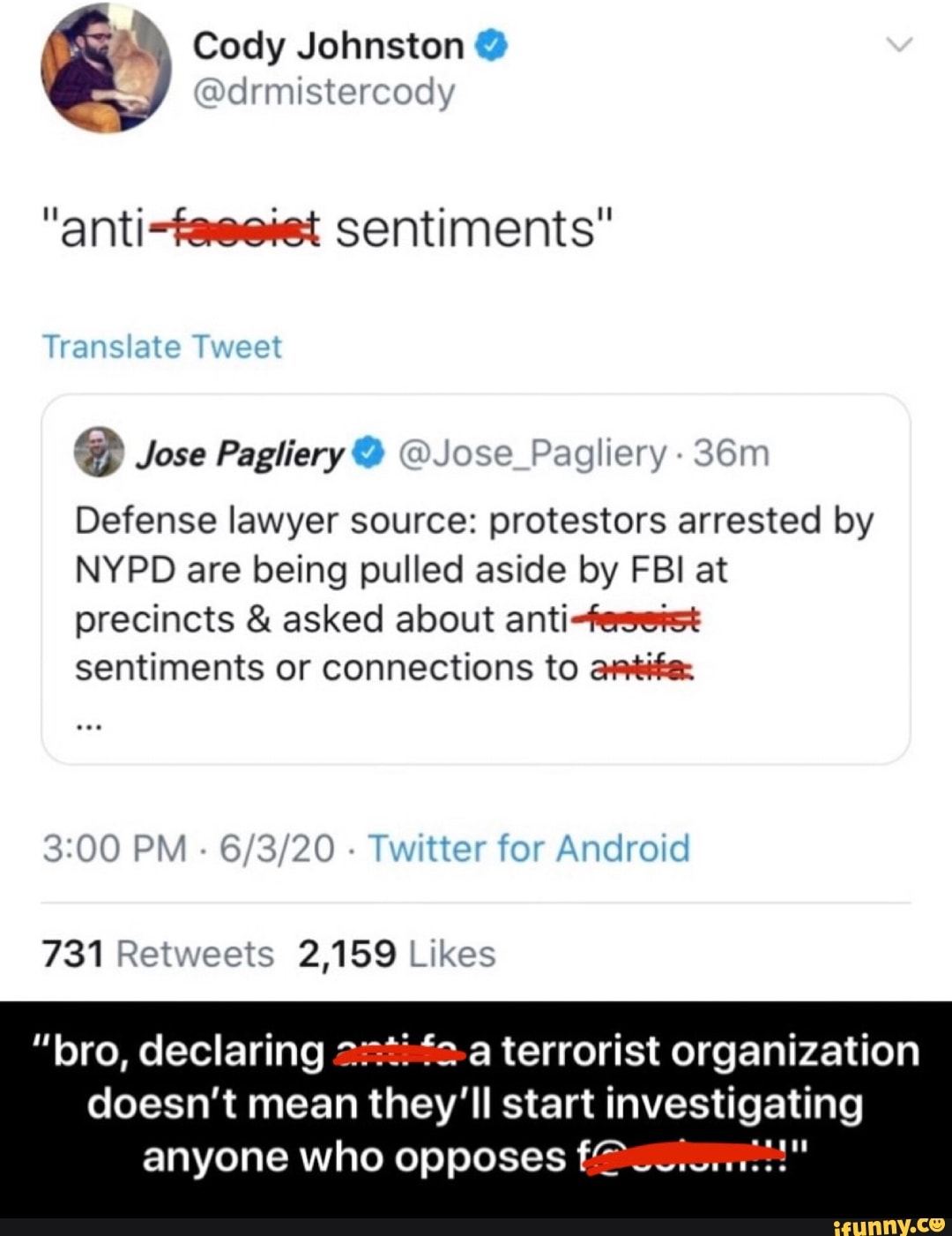 "anti=faseiet sentiments" 2 Jose Pagliery Y OJose_Pagliery Defense ...