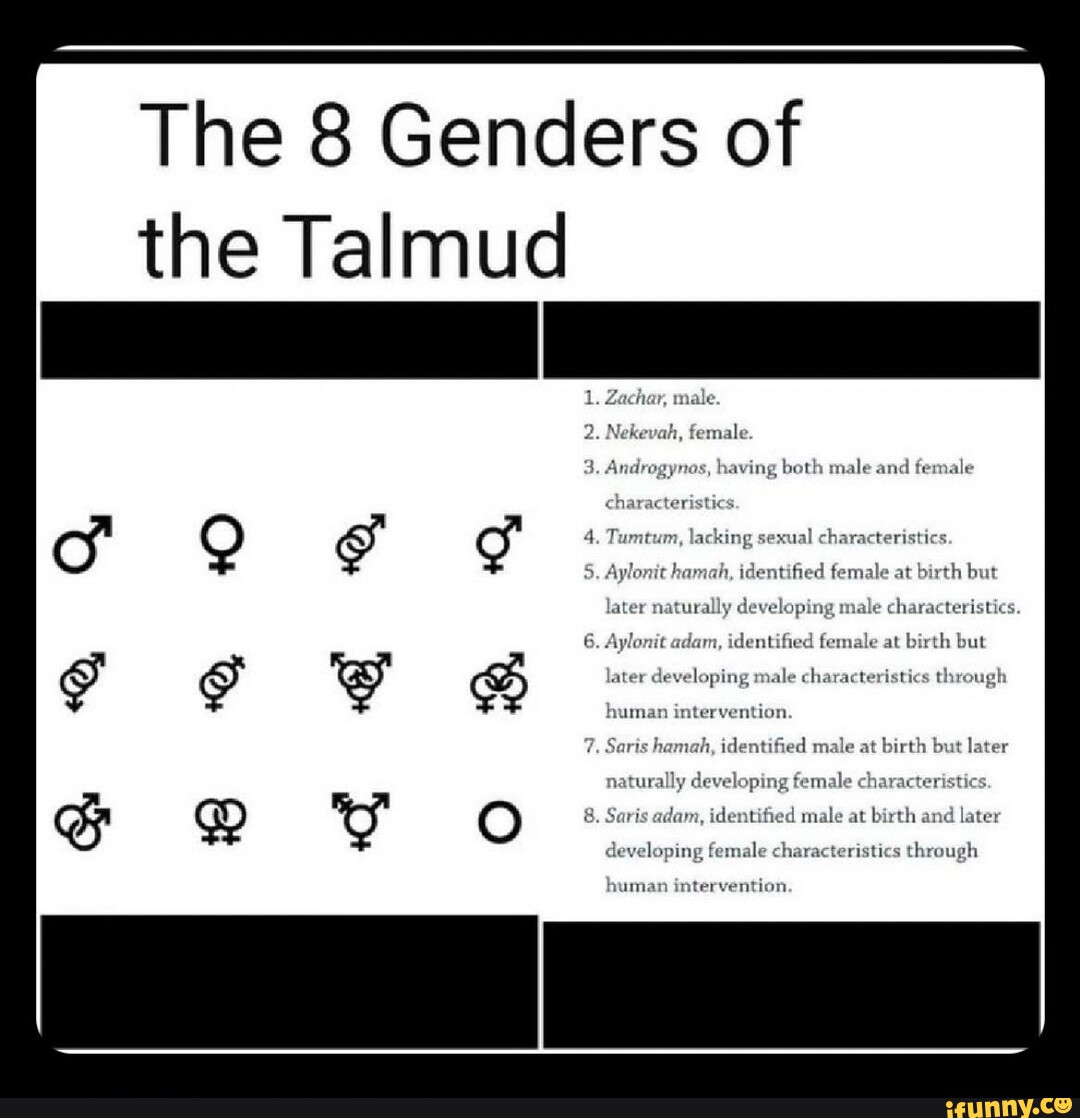 The 8 Genders of the Talmud nale female characteristics. having both ...