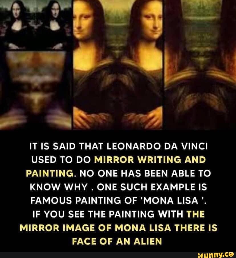 IT IS SAID THAT LEONARDO DA VINCI USED TO DO MIRROR WRITING AND ...