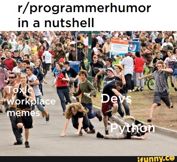 In a nutshell = = Toxic workplace Devs memes Python - iFunny
