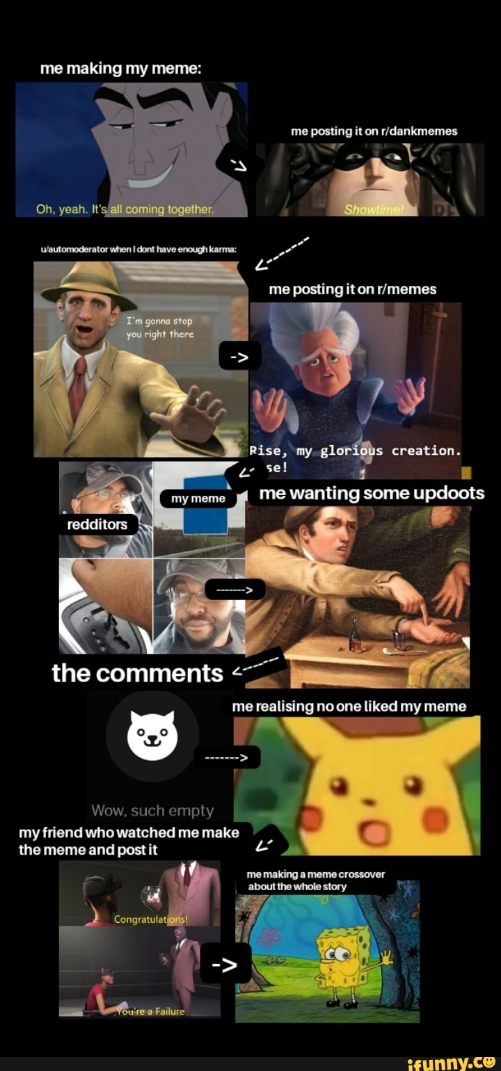 Me making my meme: me posting it on Oh, yeah. It's \ 'Rise, my ...