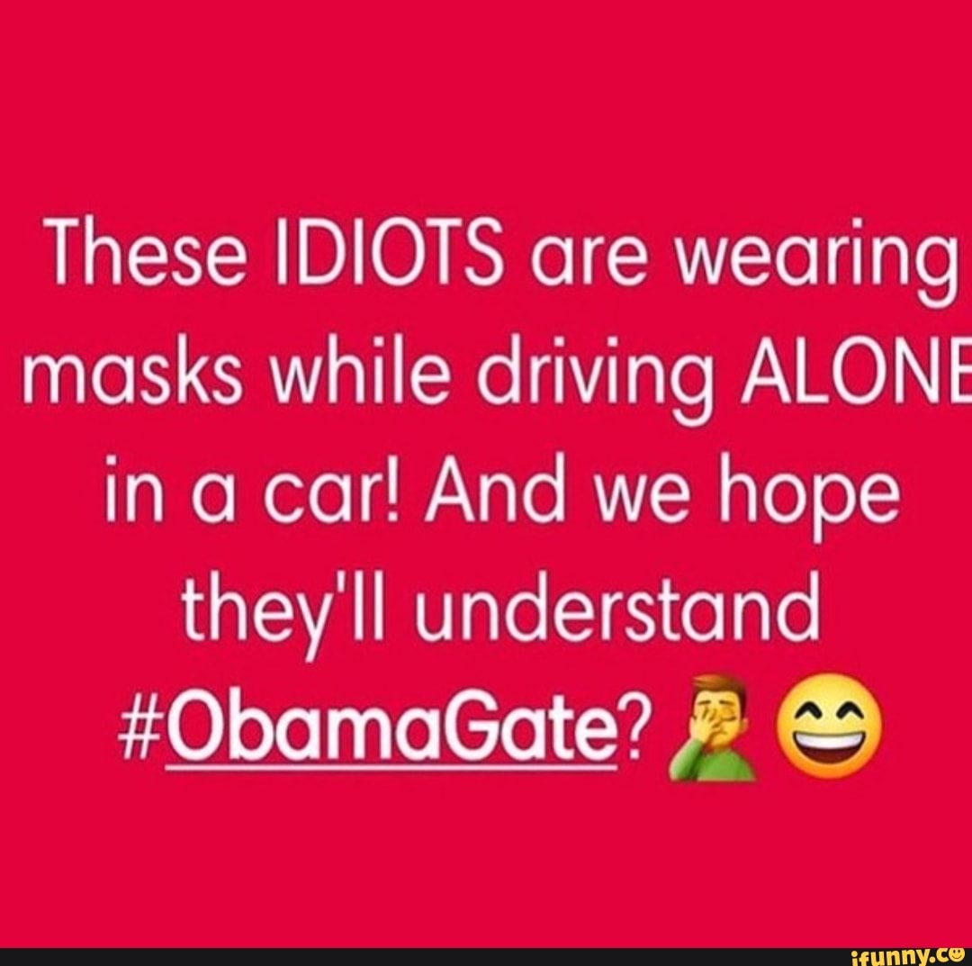 These IDIOTS are wearing masks while driving ALONE in a car! And we ...