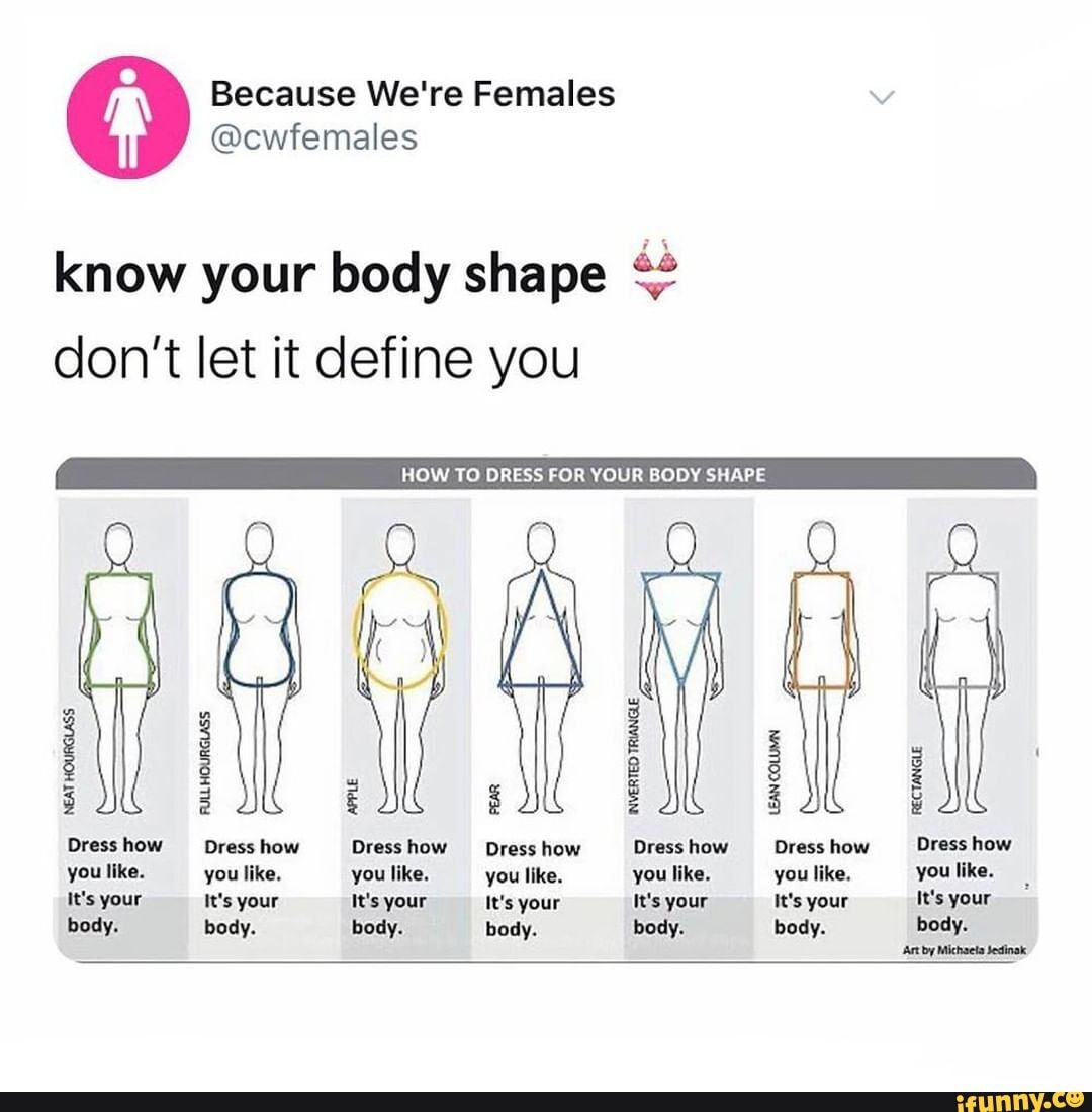 Because We're Females @cwfemales know your body shape don't let it ...