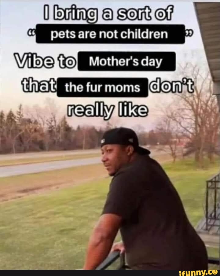 Bring sort Of pets are not children Vibe Mother'sday the fur moms - iFunny
