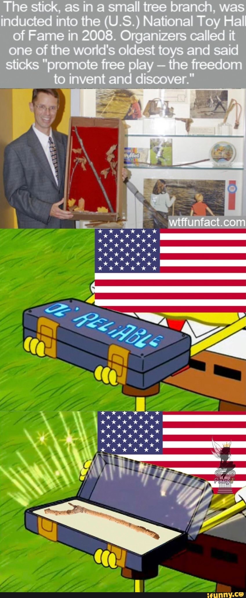 The stick, as in a small tree branch. was inducted into the (U.S ...