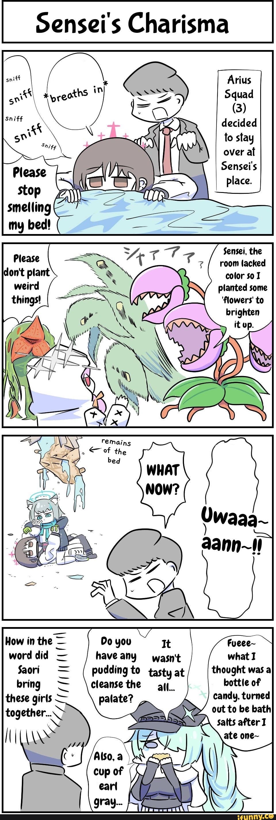 How in the word did Saori these girls Sensei's Charisma sniff Arius ...