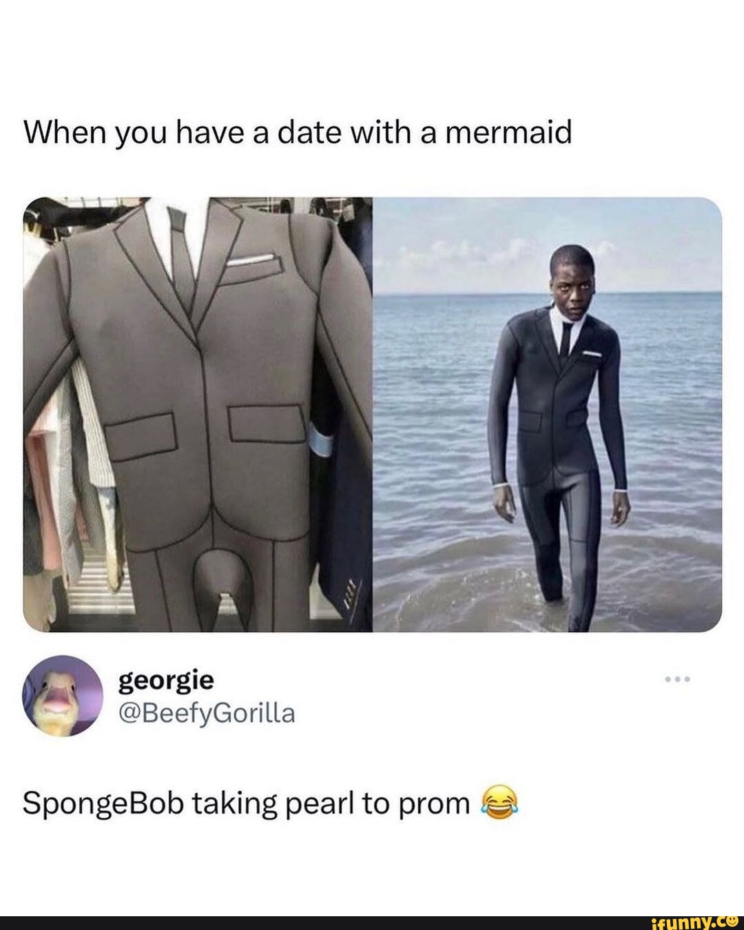 😂😂😂 @24HRHUMOR - When you have a date with a mermaid georgie ...