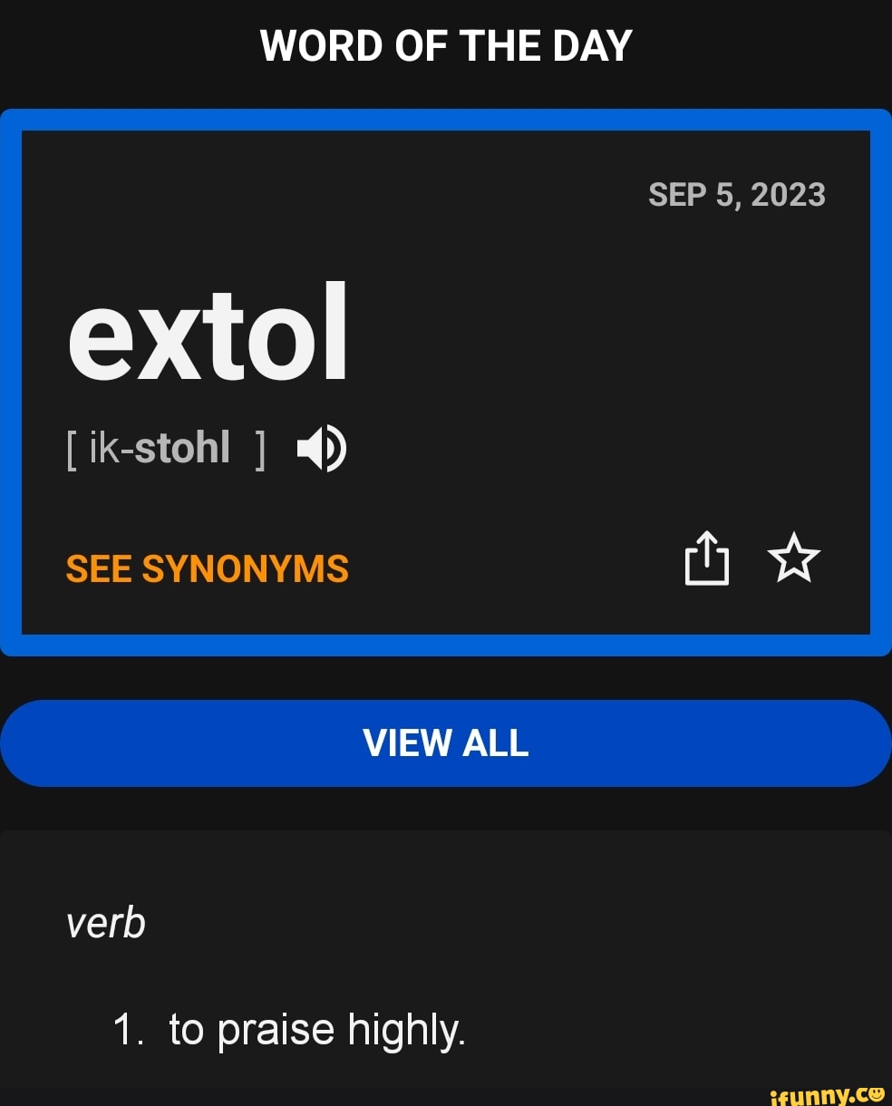 Extol Definition