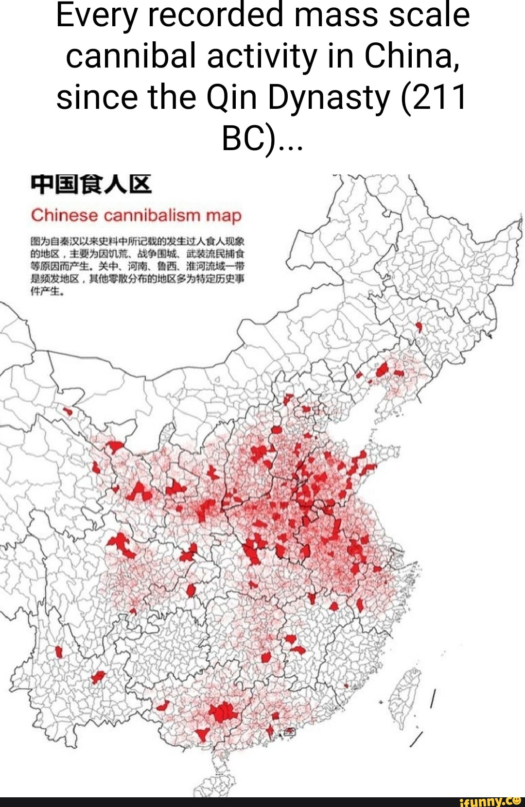 Every recorded mass scale cannibal activity in China, since the Qin ...