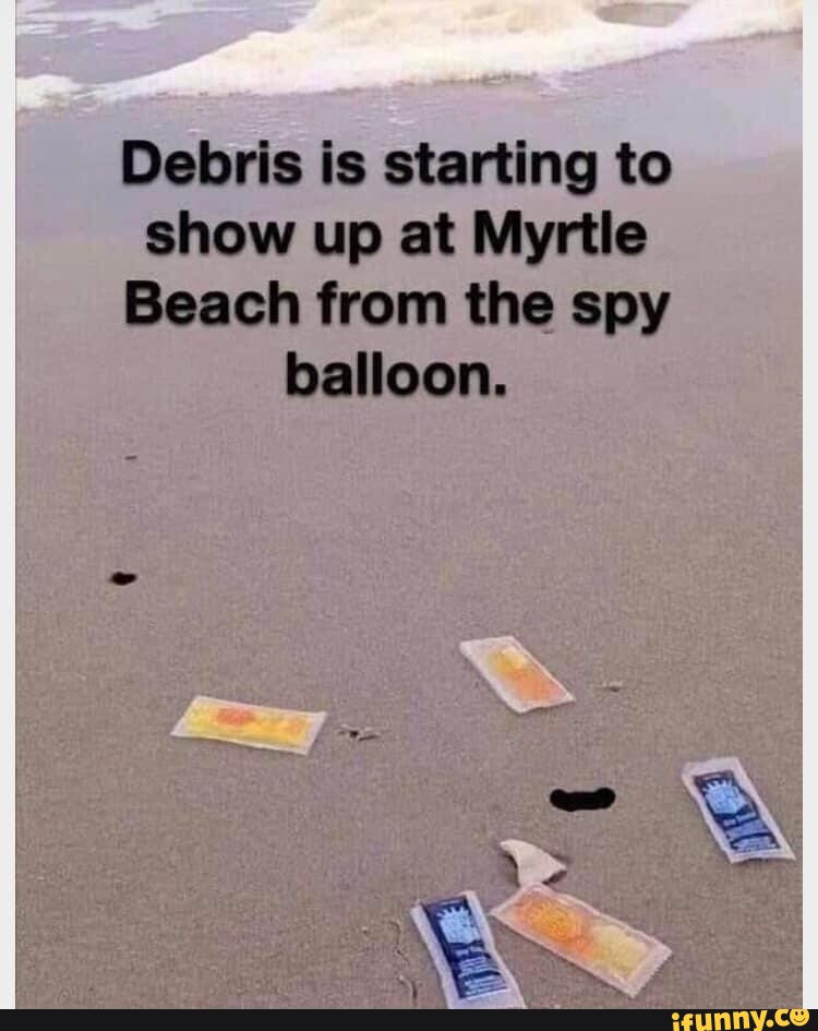 Debris is starting to show up at Myrtle Beach from the spy balloon ...