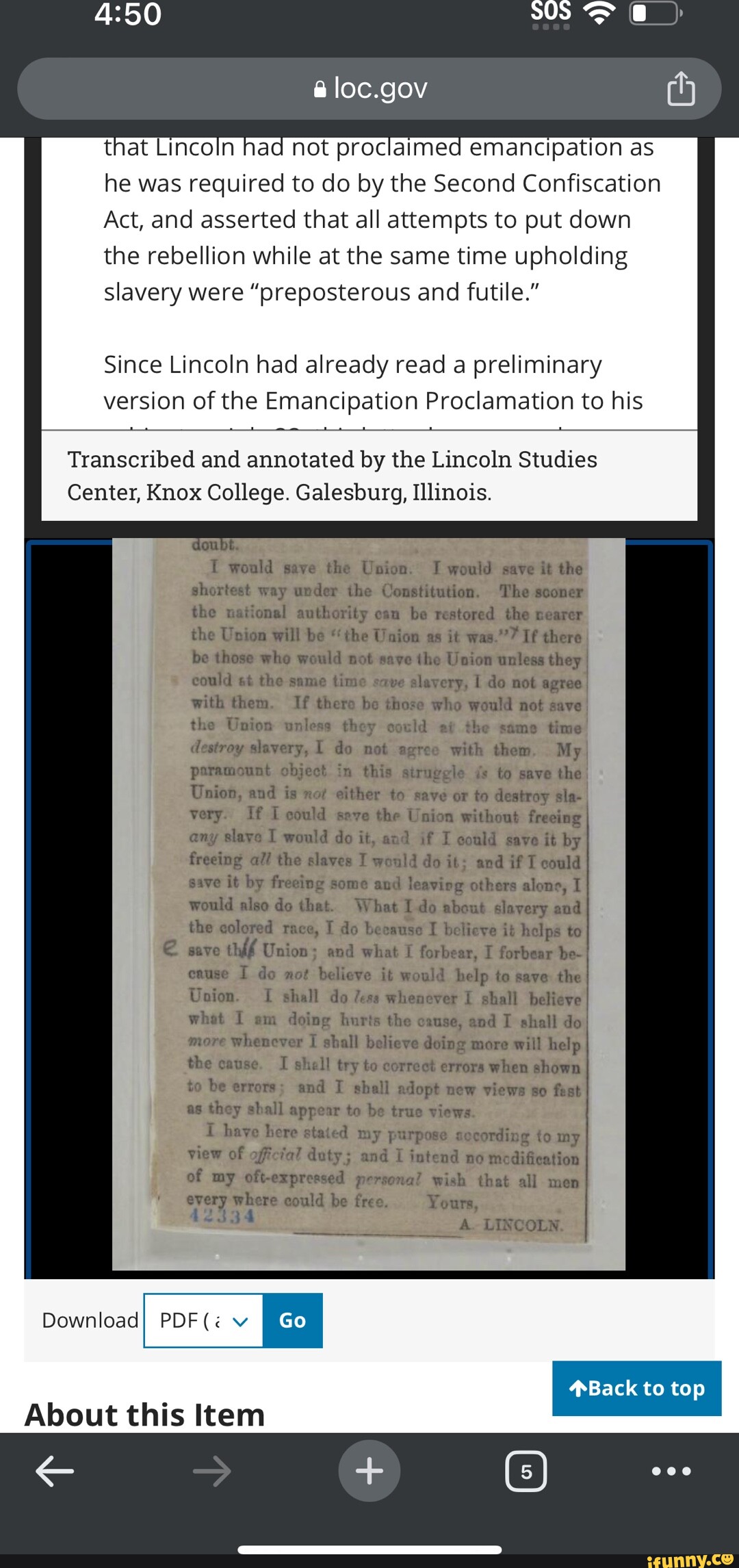 Aloc.gov that Lincoln ad not proclaimed emancipation as he was required ...