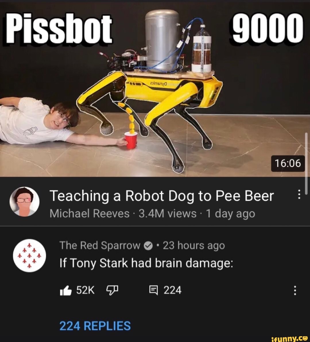 Pisshot 9000 Teaching a Robot Dog to Pee Beer Michael Reeves 3.4M views ...
