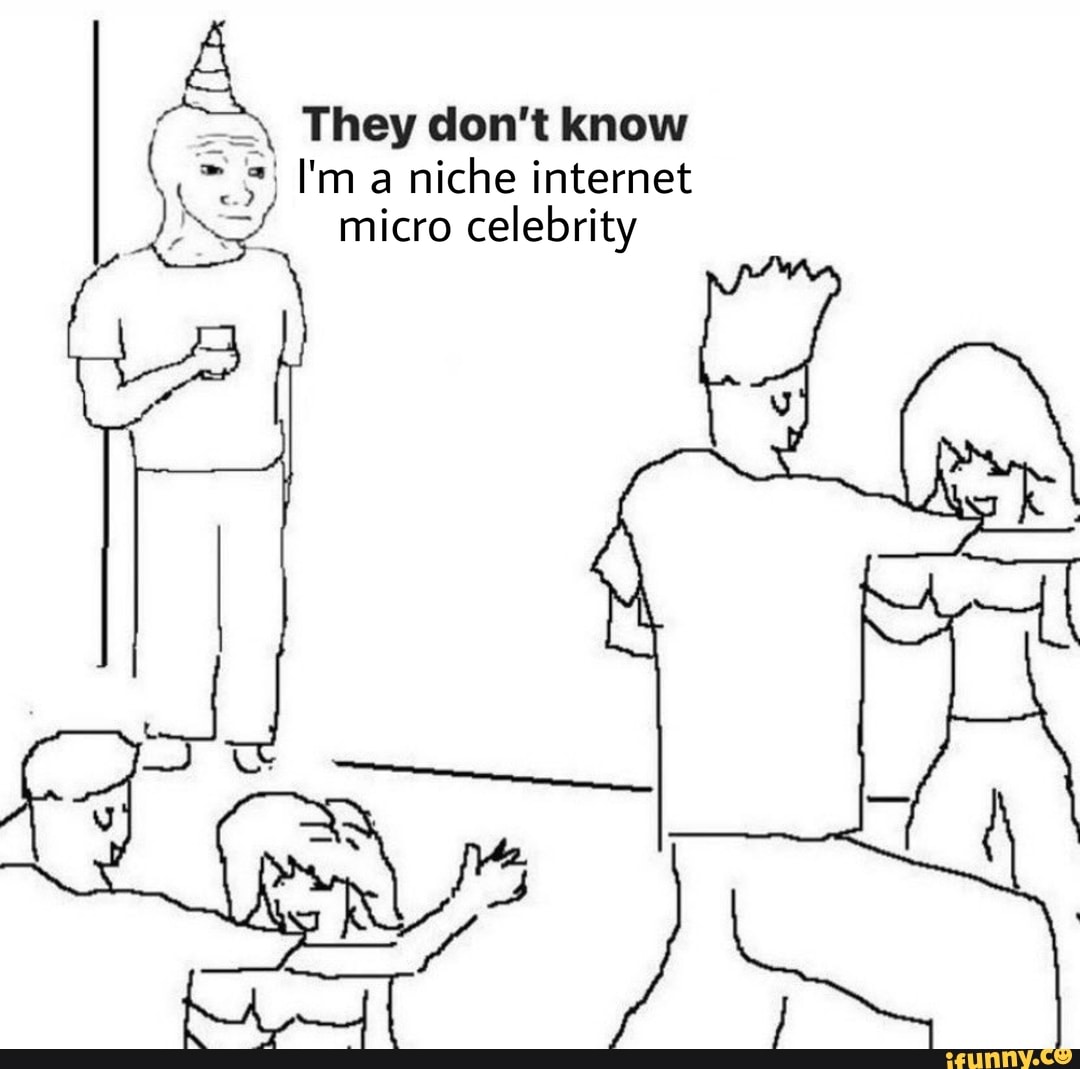 They don't know I'm a niche internet micro celebrity - iFunny Brazil