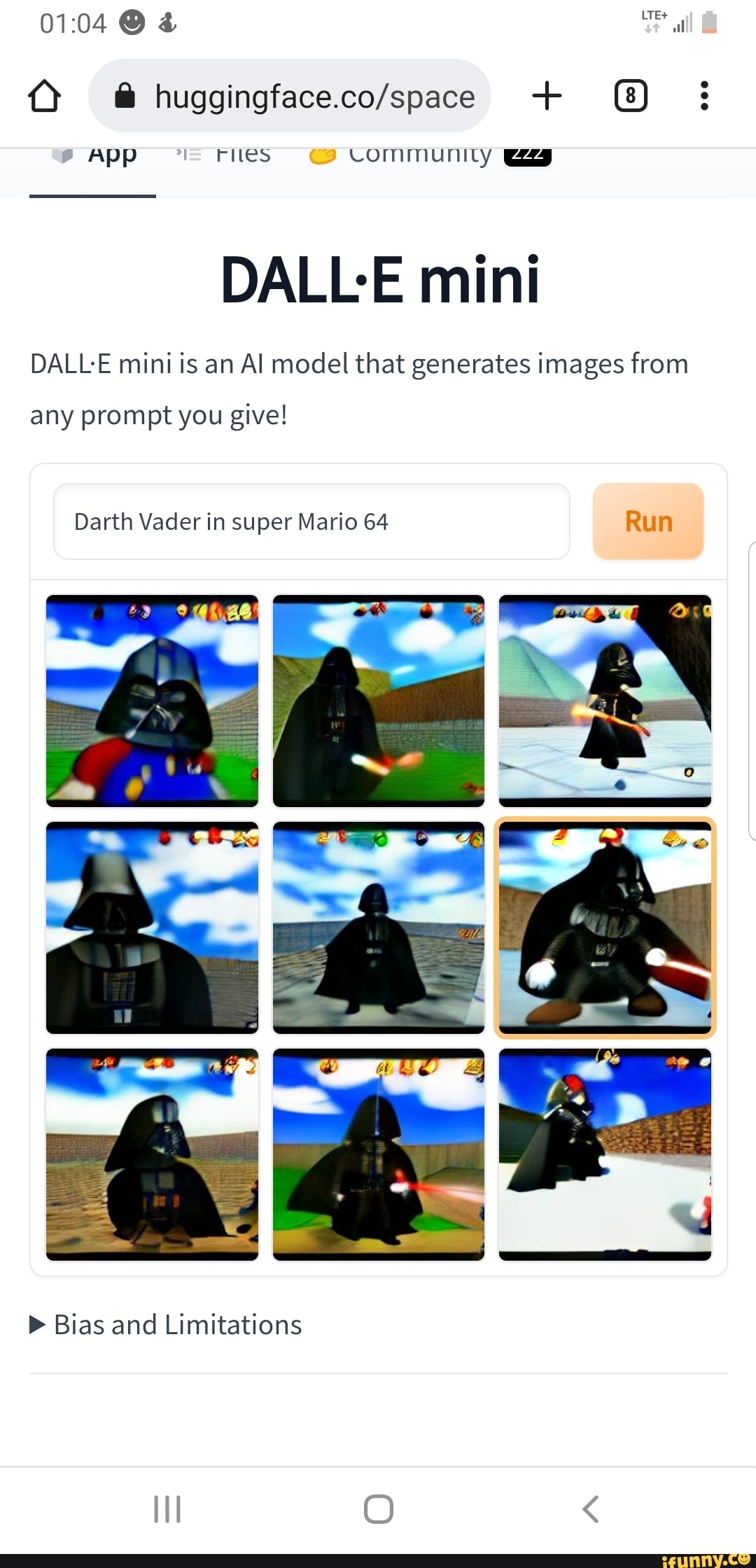 App FILES COMMUNITy I DALL-E mini DALE mini is an Al model that ...