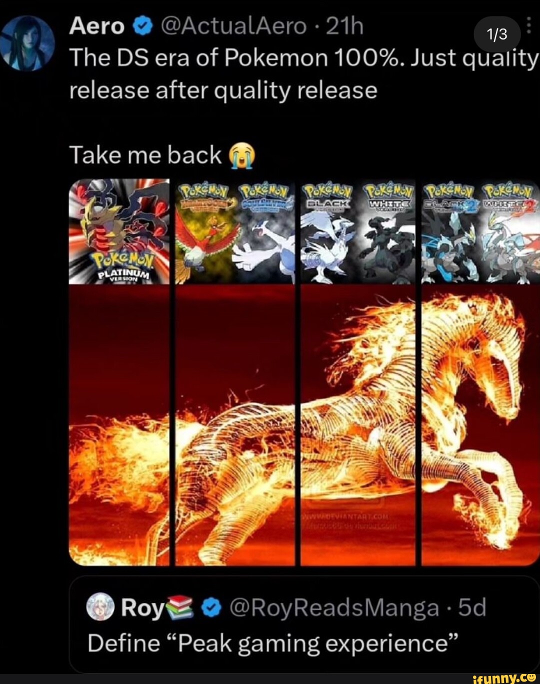 Aero @ActualAero The DS era of Pokemon 100%. Just quality release after ...