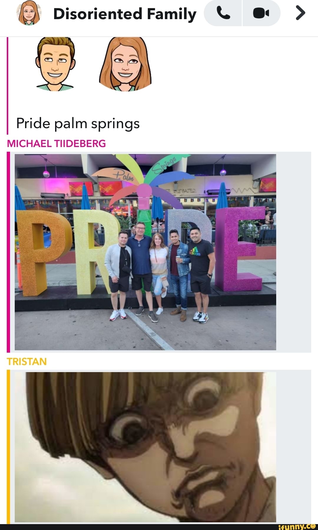 Disoriented Family Pride palm springs MICHAEL TIIDEBERG TRISTAN - iFunny