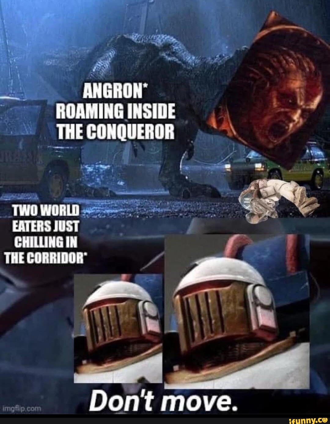 ANGRON ROAMING INSIDE N _THE CONQUEROR EATERS JUST CHILLING IN THE a ll ...