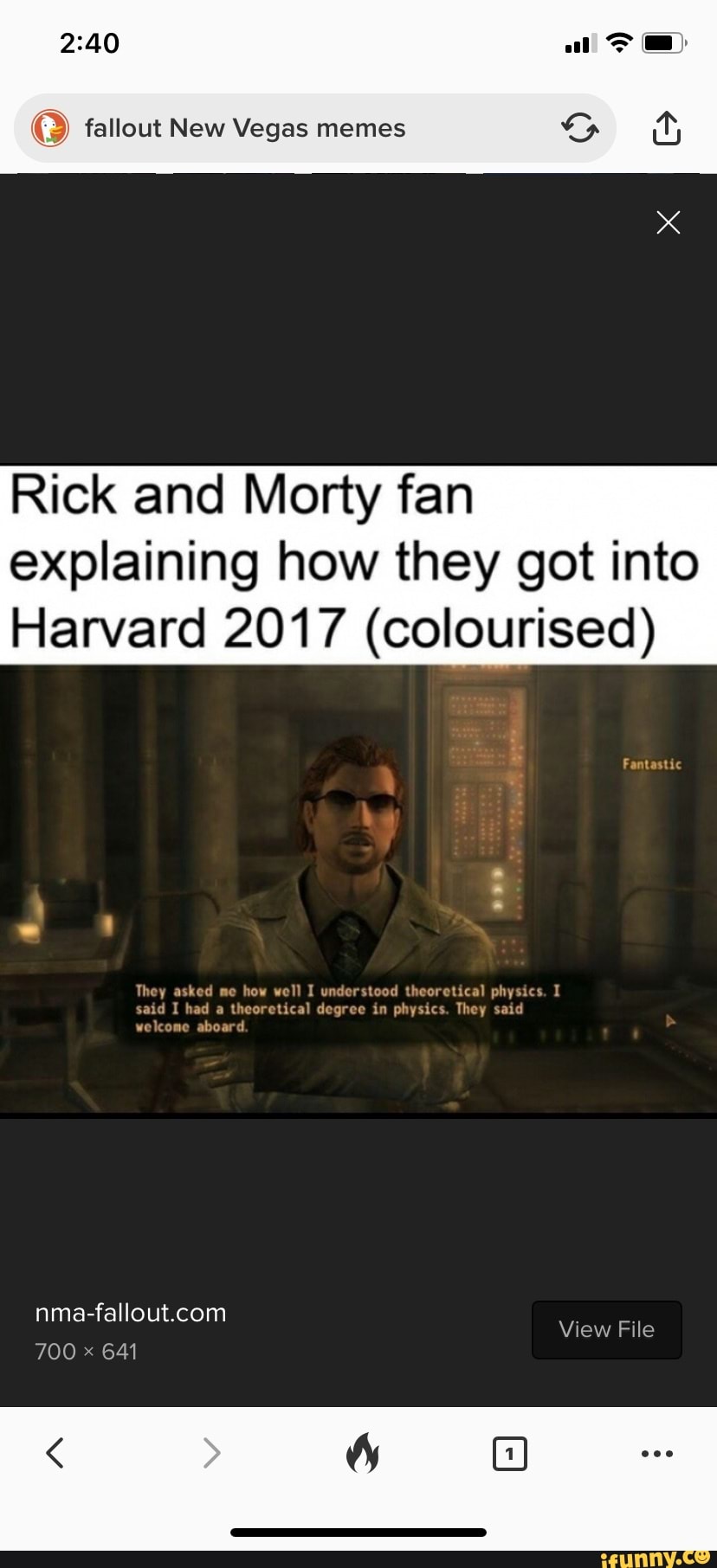 Fallout New Vegas memes & Rick and Morty fan explaining how they got ...