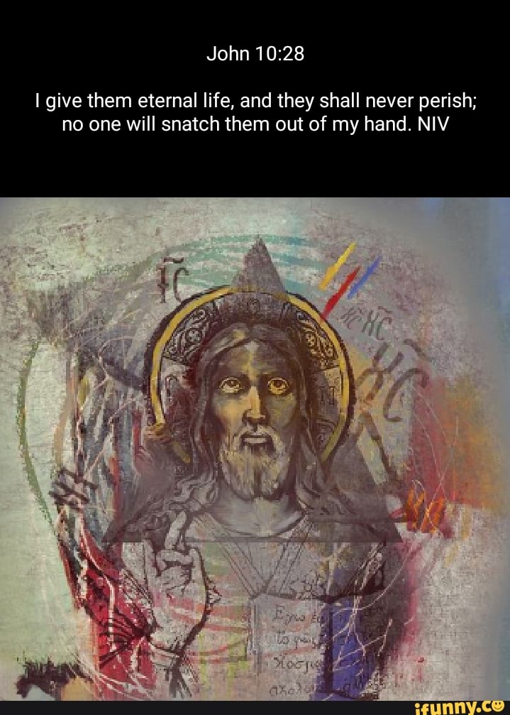 John give them eternal life, and they shall never perish; no one will ...