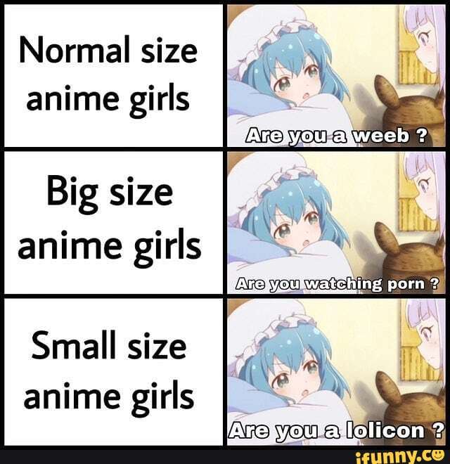 Normal size anime girls Big size anime girls Small size anime girls ...