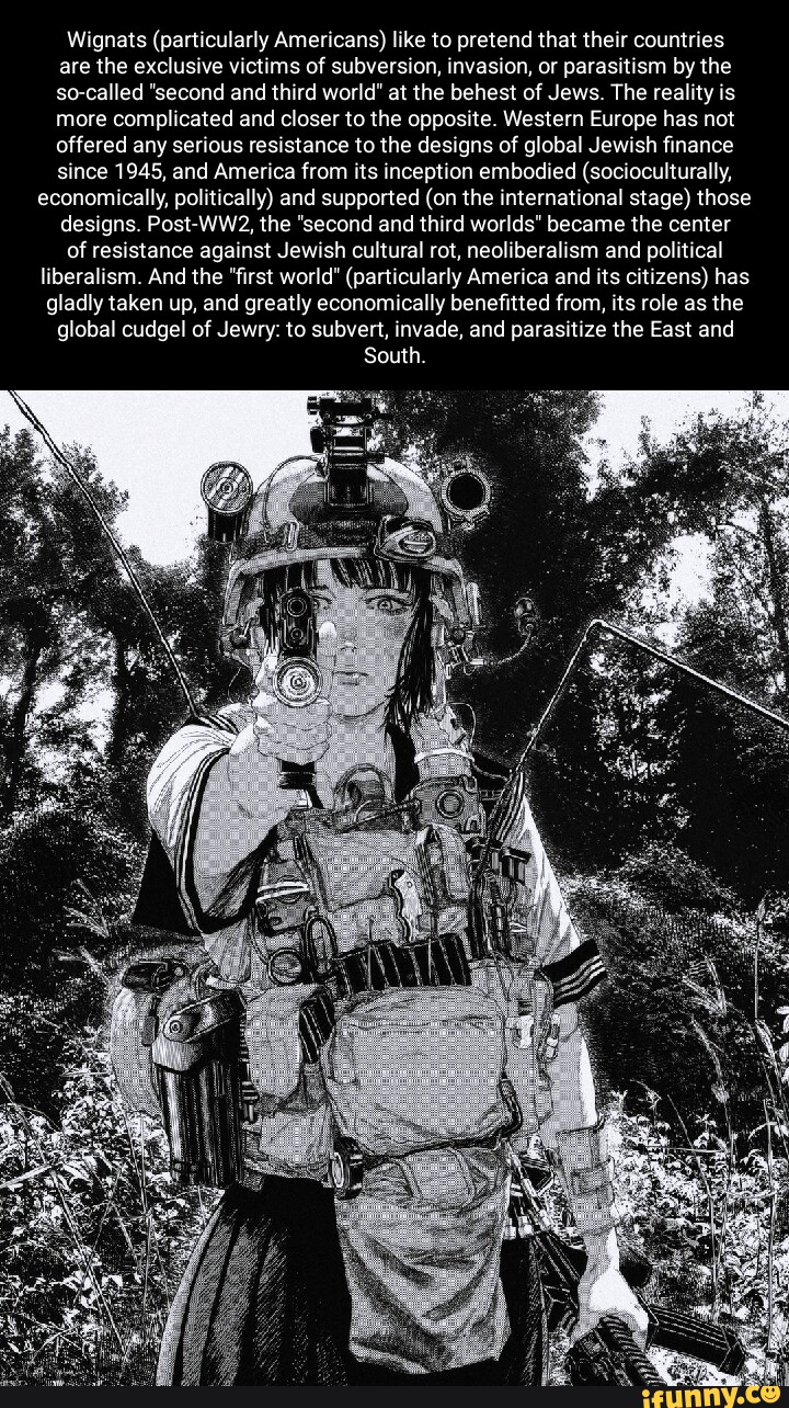 Wignats (particularly Americans) like to pretend that their countries ...
