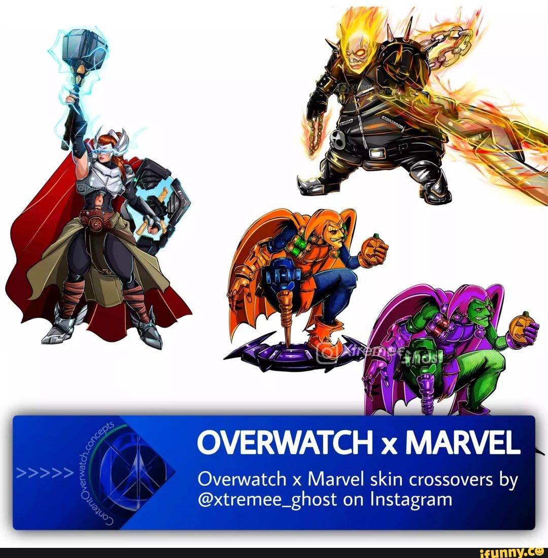 OVERWATCH MARVEL Overwatch x Marvel skin crossovers by @xtremee_ghost ...