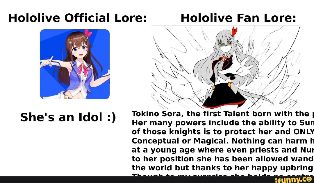 Hololive Official Lore: Hololive Fan Lore: She's an Idol Tokino Sora ...