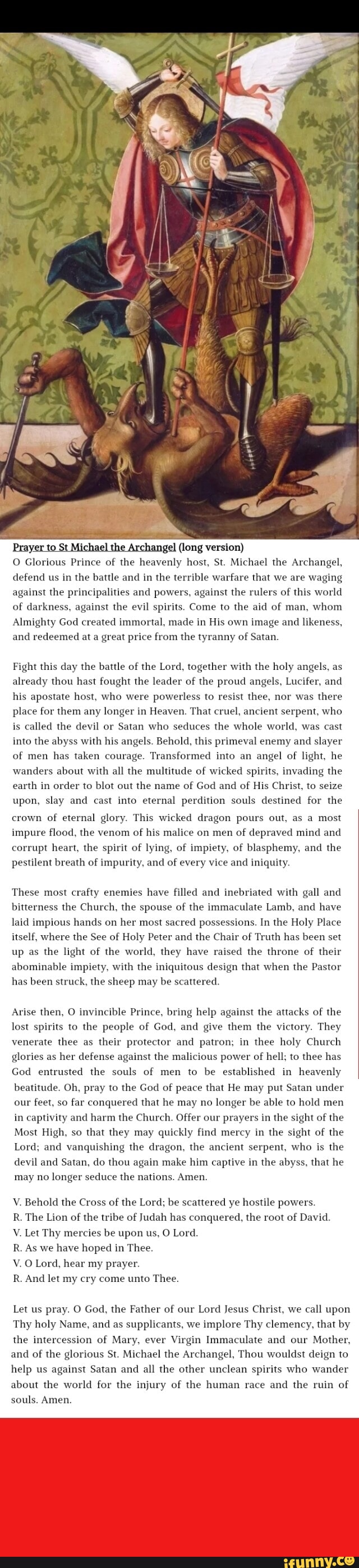 Prayer to St Michael the Archangel (long version) O Glorious Prince of ...