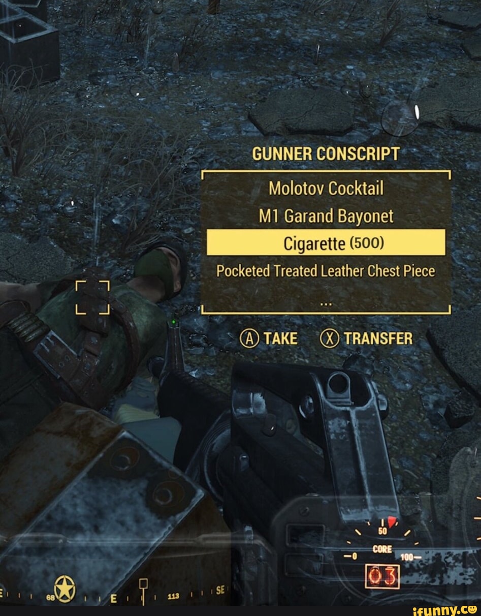 GUNNER CONSCRIPT Molotov Cocktail Garand Bayonet Cigarette Goo ...