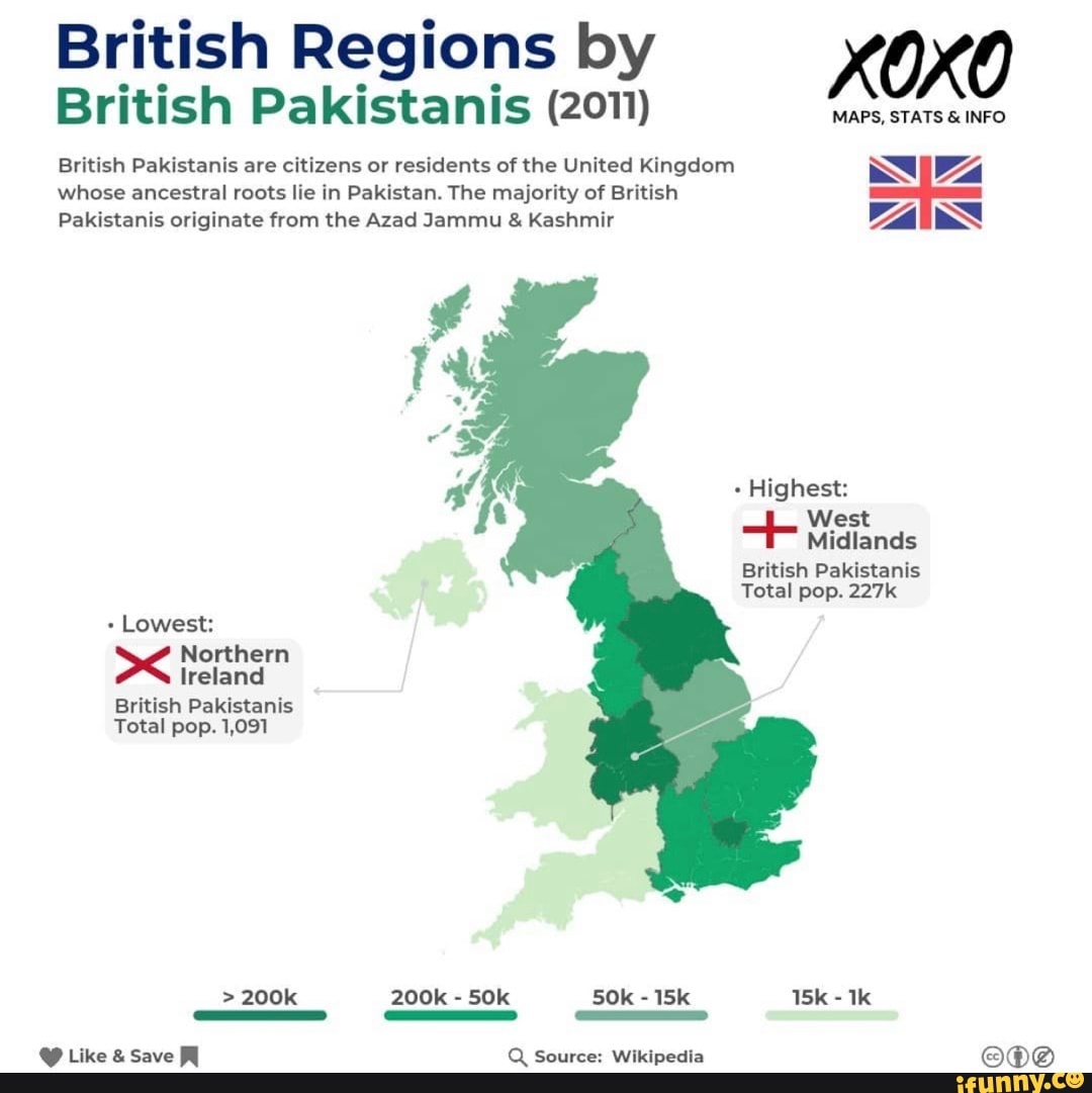 British Regions by XOXO British Pakistanis (201) MAPS, STATS & INFO ...
