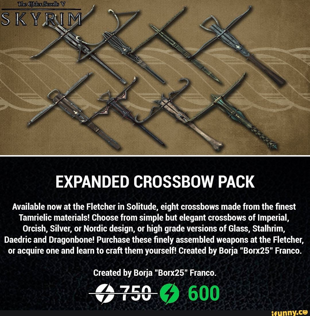 EXPANDED CROSSBOW PACK Available now at the Fletcher in Solitude, eight ...