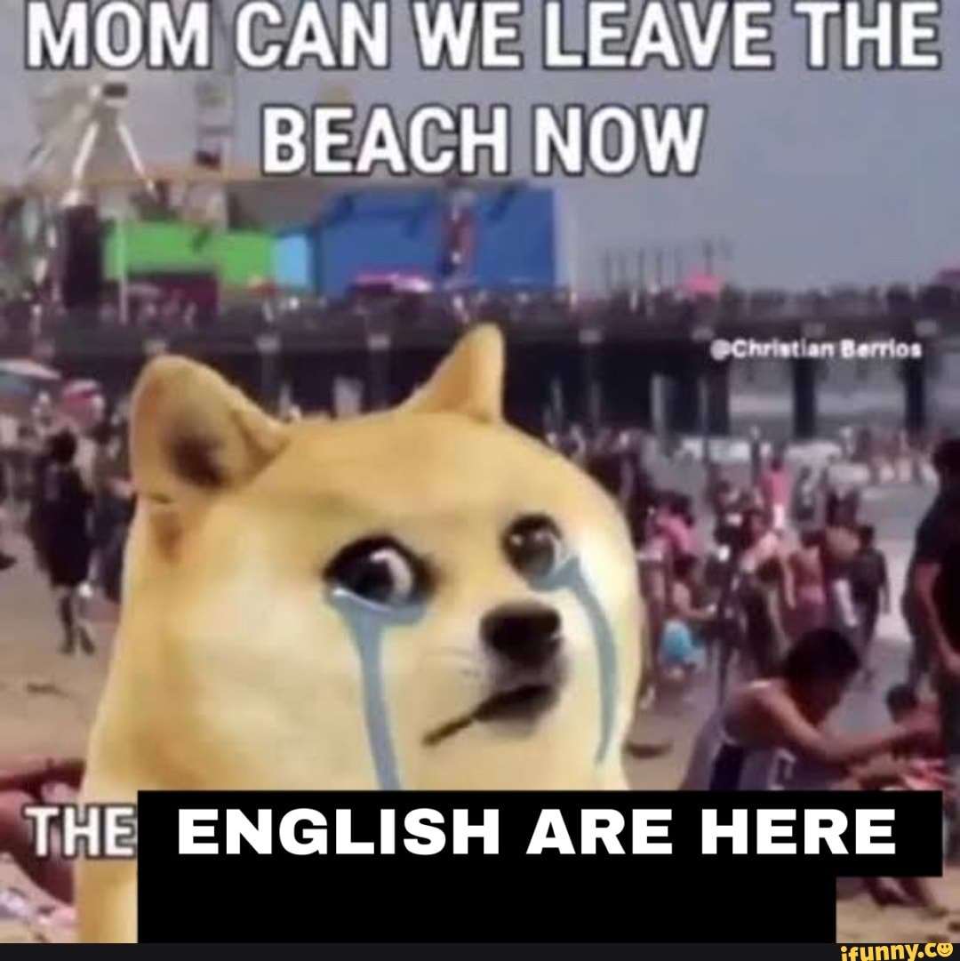 MOM CAN WE LEAVE THE BEACH NOW THE ENGLISH ARE HERE - iFunny