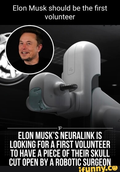 Elon Musk should be the first volunteer ELON MUSK'S NEURALINK IS ...