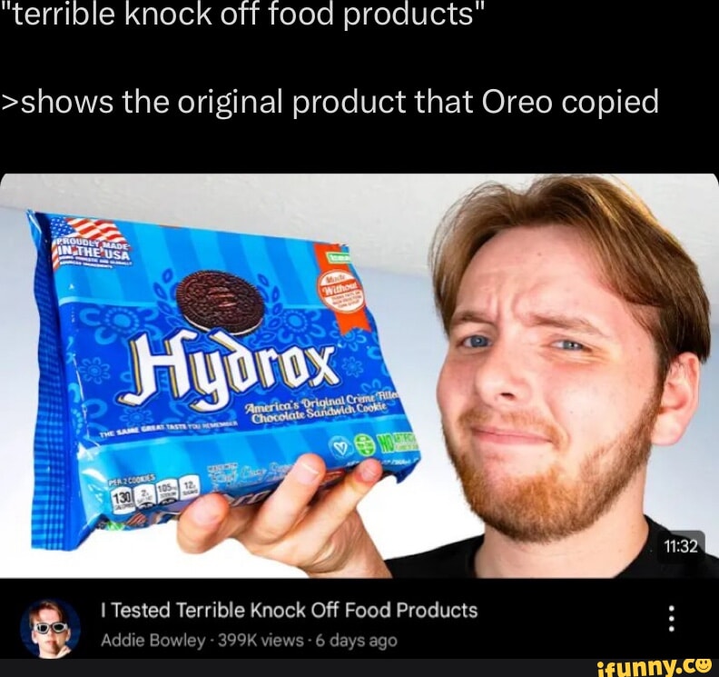'terrible knock off food products >shows the original product that Oreo ...