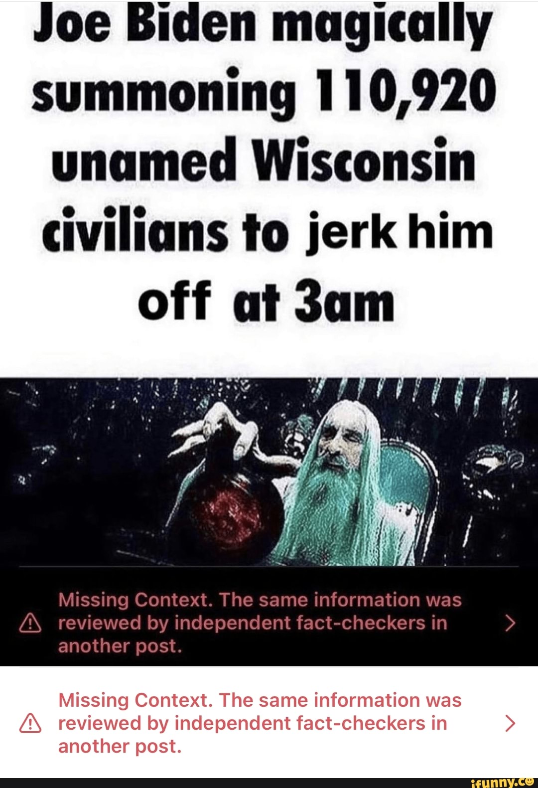 Joe Biden magically summoning 110,920 unamed Wisconsin civilians to ...